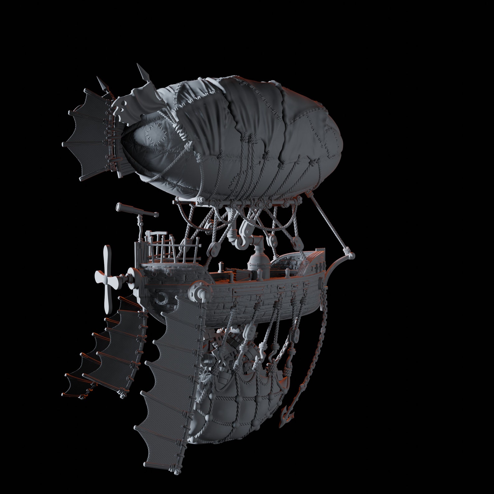 Goblin Zeppelin Miniature for D&D Dungeons and Dragons - Etsy