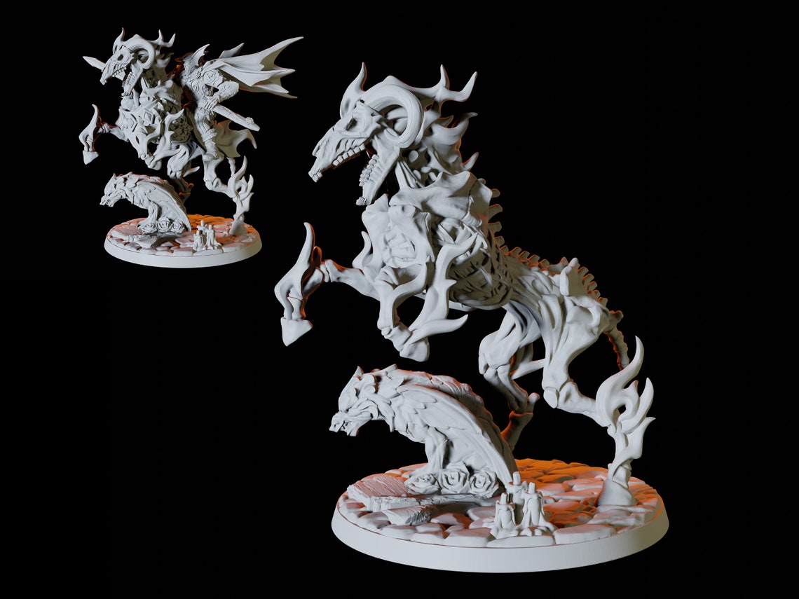 Nightmare Steed Miniature for D&D, Dungeons and Dragons, Pathfinder and ...
