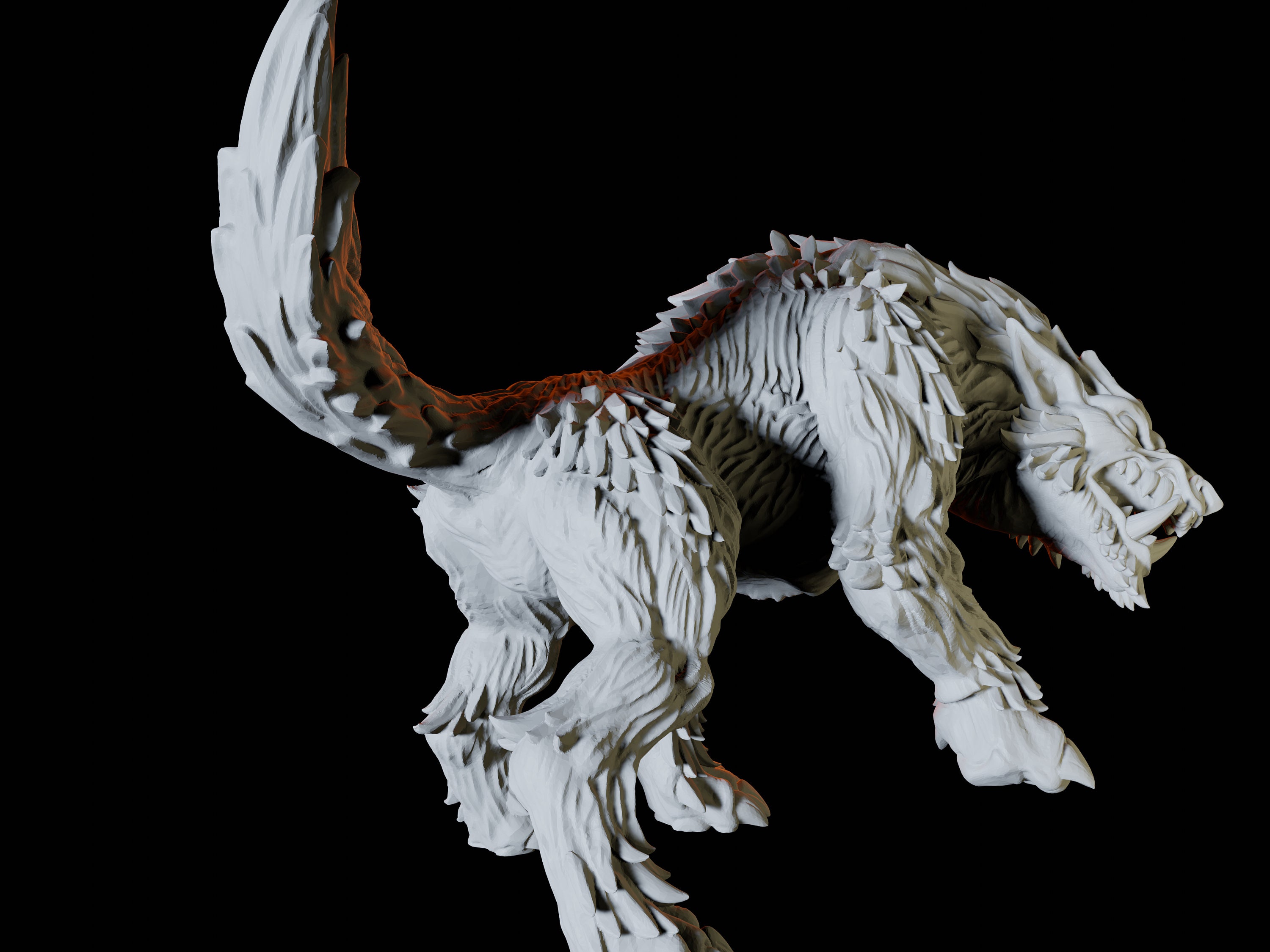 Wolf Warg or Worg Miniature for D&D Dungeons and Dragons | Etsy