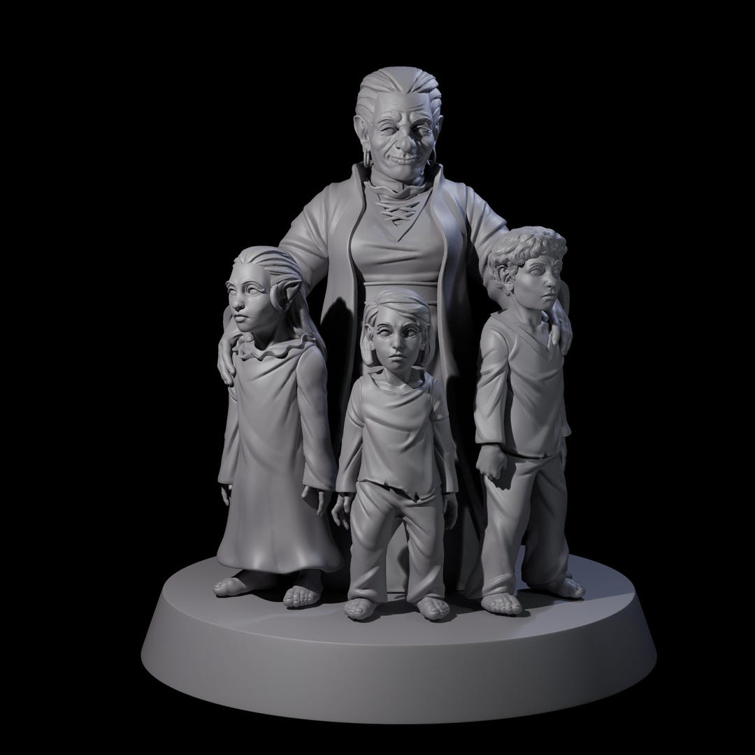 Nana and the Orphans Miniature for D&D, Dungeons and Dragons ...