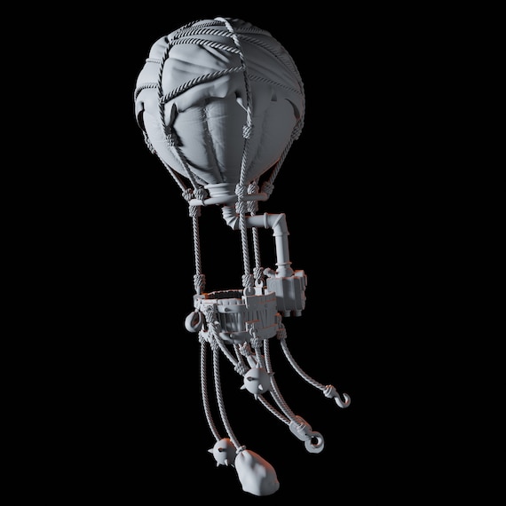 Hot Air Balloon Miniature for D&D Dungeons and Dragons - Etsy