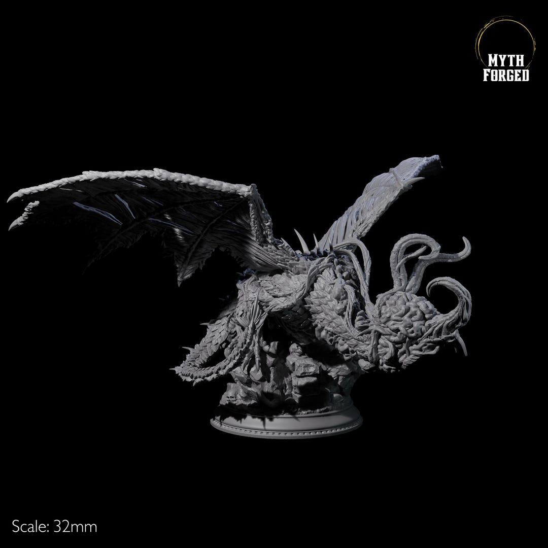 Elder Brain Dragon Miniature for D&D, Dungeons and Dragons, Pathfinder ...