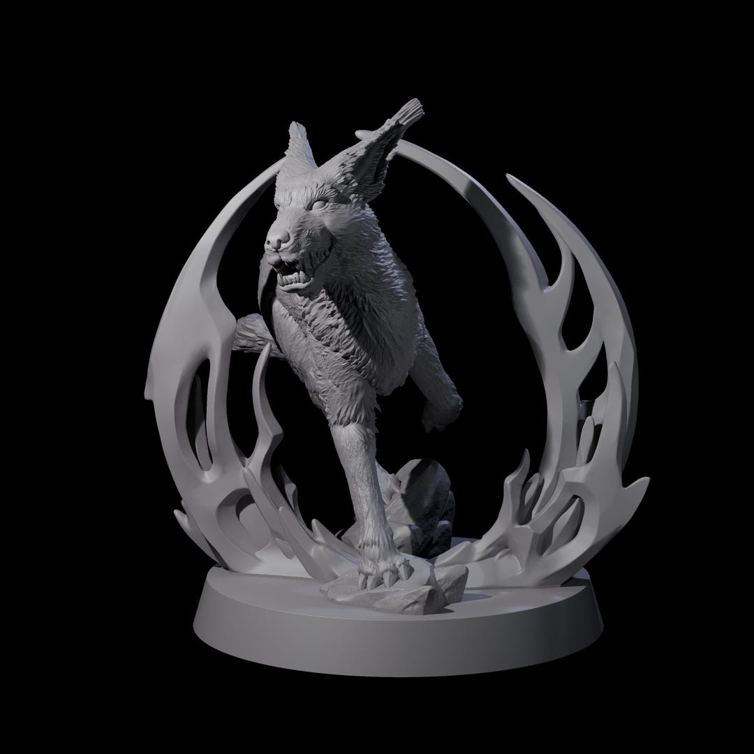 Sparking Blink Dog B Miniature for D&D, Dungeons and Dragons ...