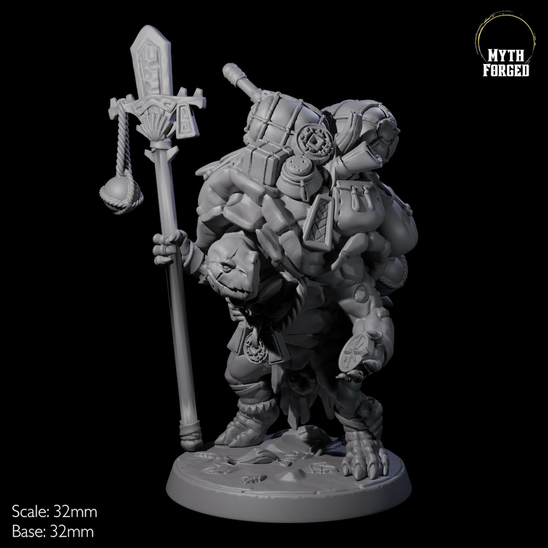 Travelling Tortle Merchant Miniature for D&D, Dungeons and Dragons ...