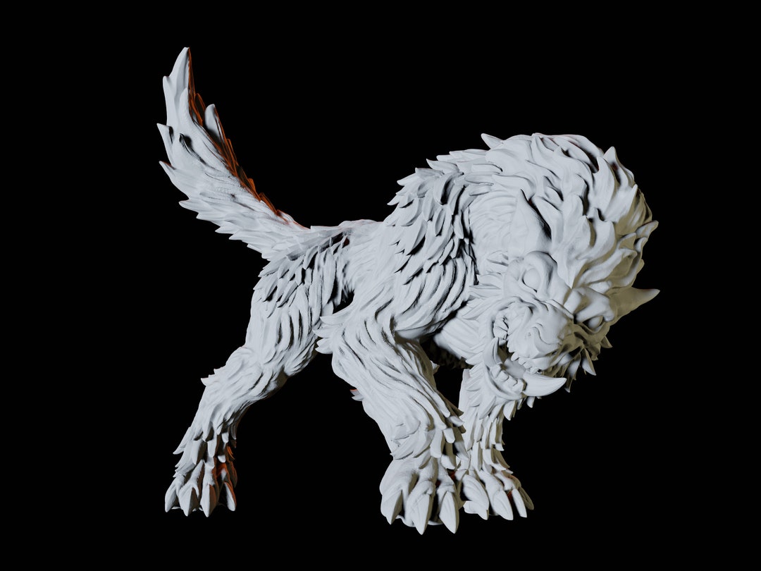 Wolf, Warg or Worg Miniature for D&D, Dungeons and Dragons, Pathfinder ...