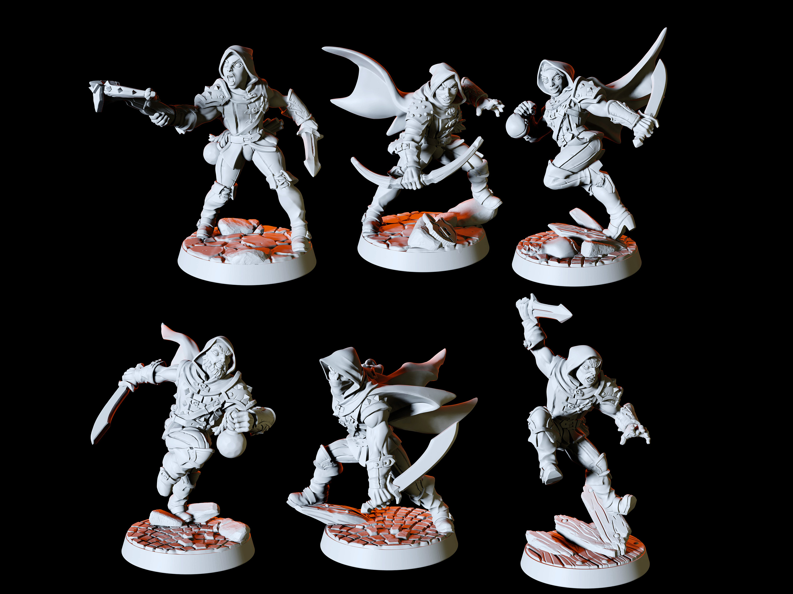 Six Thief or Rogue Miniatures for D&D Dungeons and Dragons | Etsy