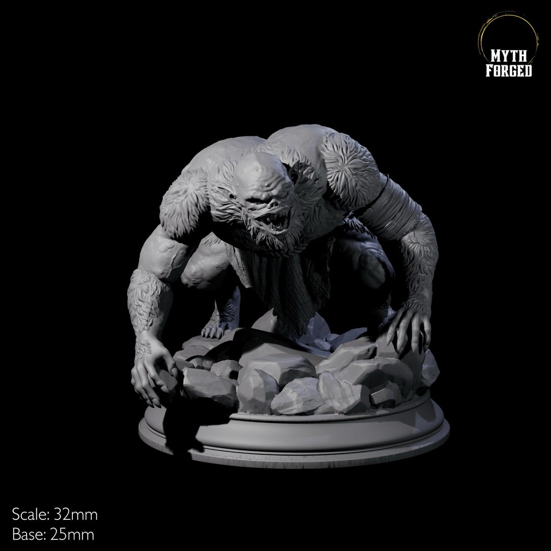 Disgusting Troglodyte Miniature C for D&D, Dungeons and Dragons ...