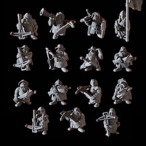 Fifteen Dwarf Crossbow Miniatures for D&D, Dungeons and Dragons ...