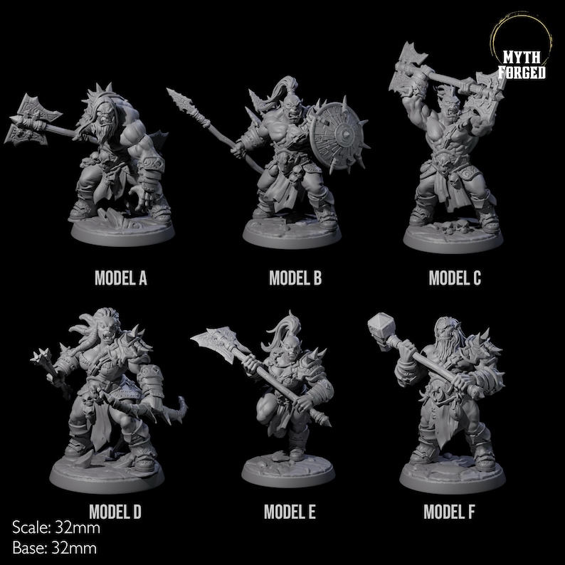 Orc Raiders Miniature Set of 6: D&D, Pathfinder, Tabletop RPG - Etsy
