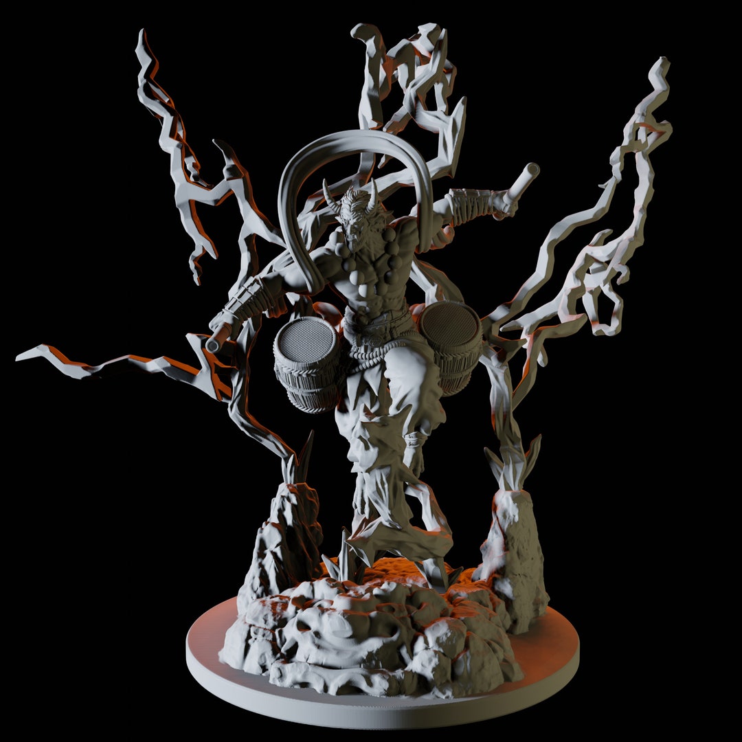Tiefling Lightning Monk Miniature for D&D, Dungeons and Dragons ...
