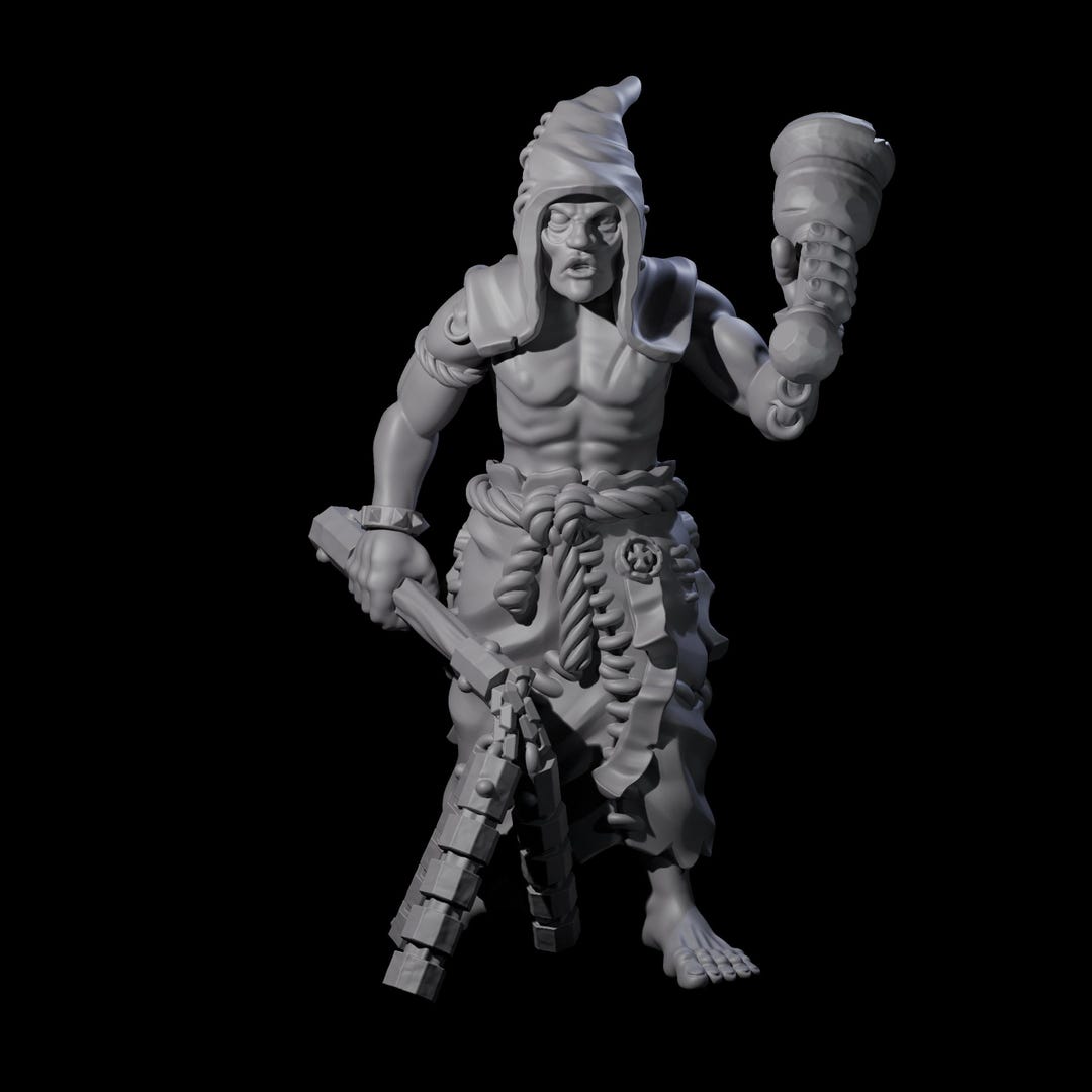 Angry Congregation Member B Miniature for D&D, Dungeons and Dragons ...