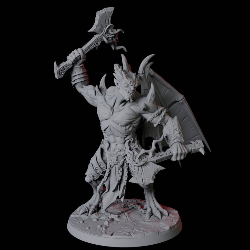Horned Devil Champion Miniature for D&D Dungeons and Dragons - Etsy