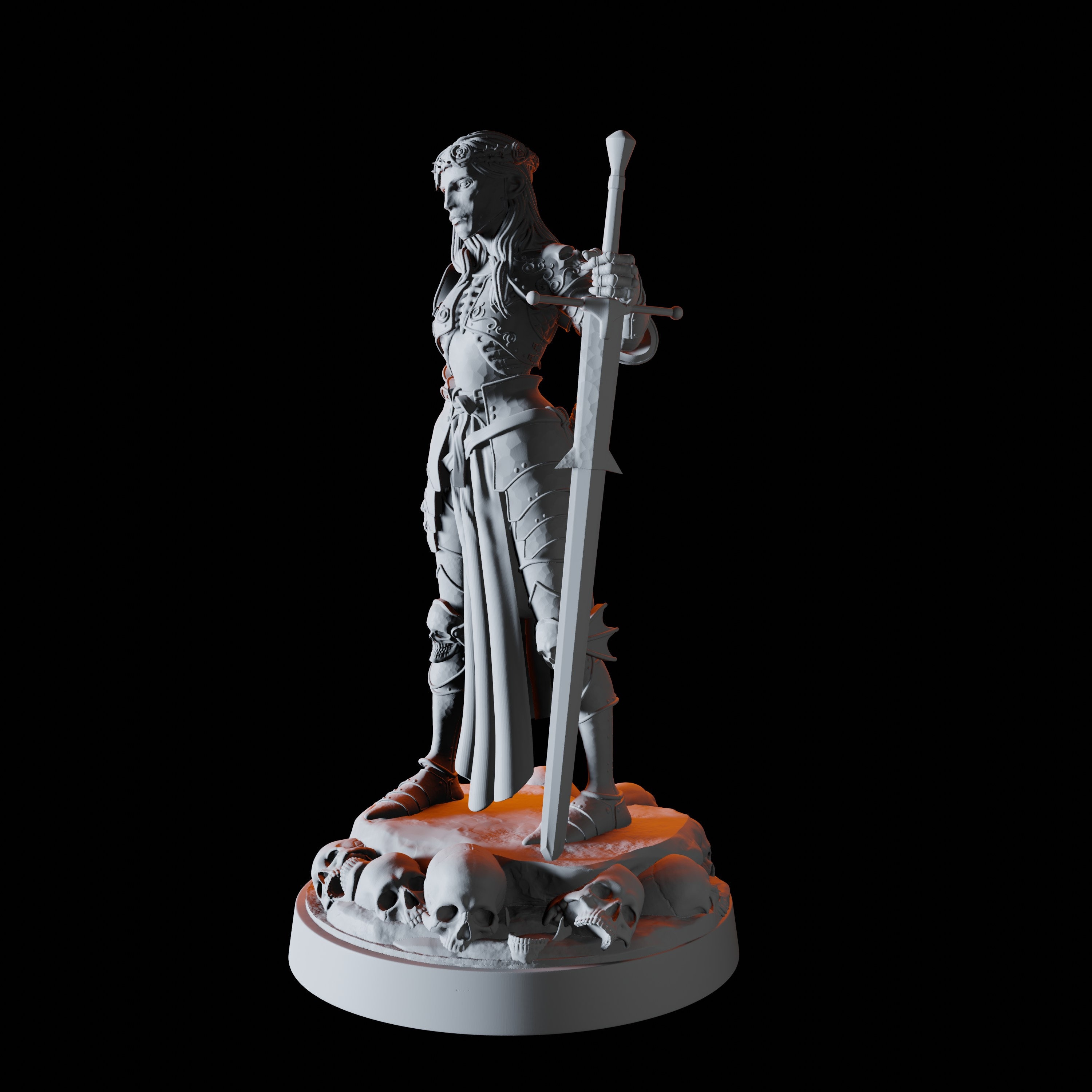Female Death Paladin Miniature for D&D Dungeons and Dragons - Etsy
