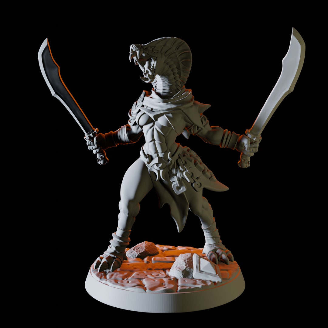Yuan-ti Malison Miniature D for D&D, Dungeons and Dragons, Pathfinder ...
