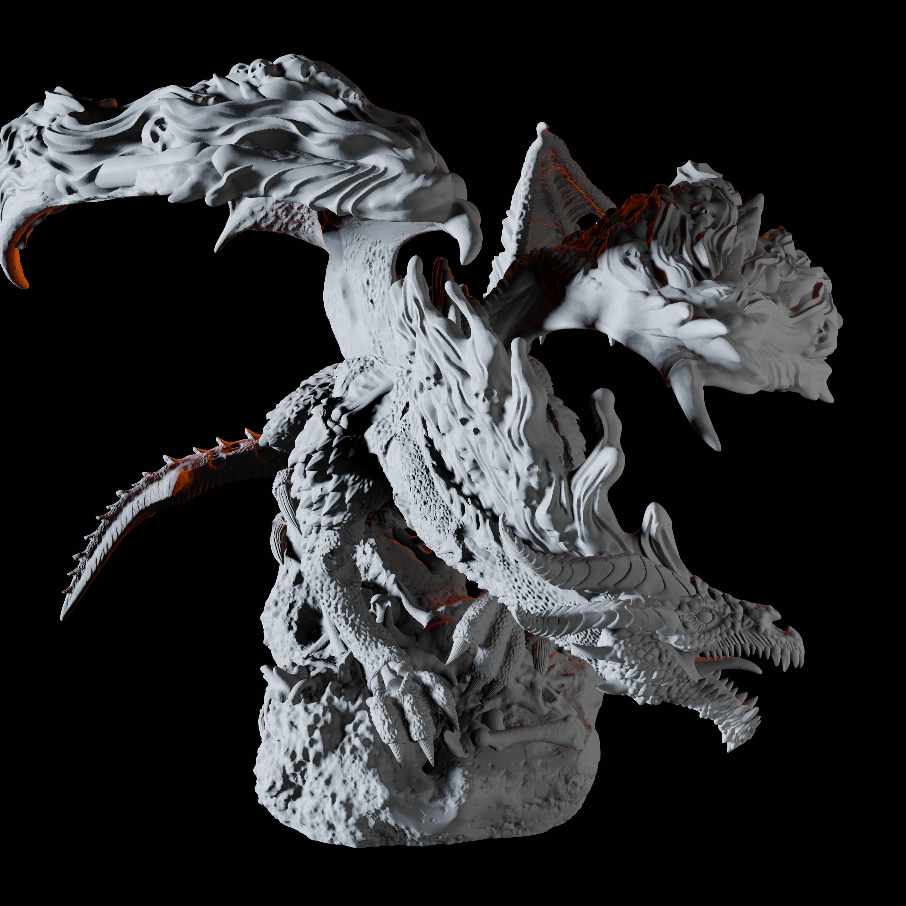 Dracolich Undead Dragon Miniature for D&D Dungeons and - Etsy