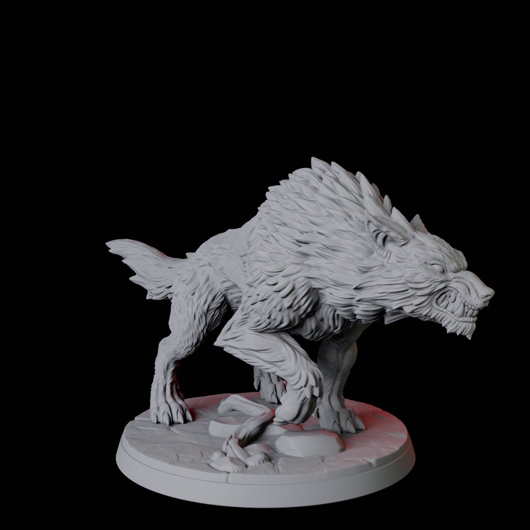 Stalking Wolf Miniature D for D&D, Dungeons and Dragons, Pathfinder and ...