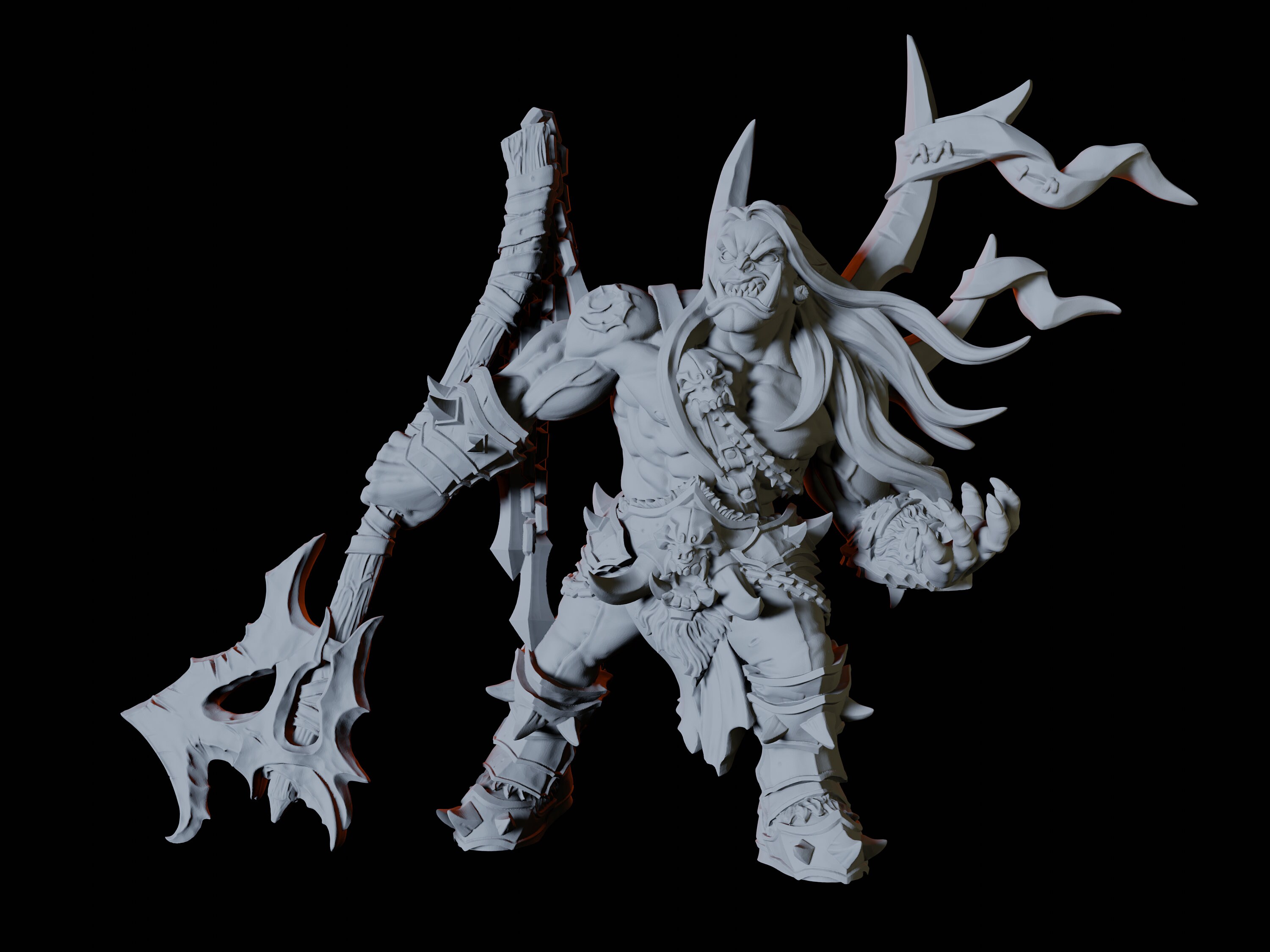 Orc Warchief Boss Fighter Clan Leader Miniature for D&D | Etsy