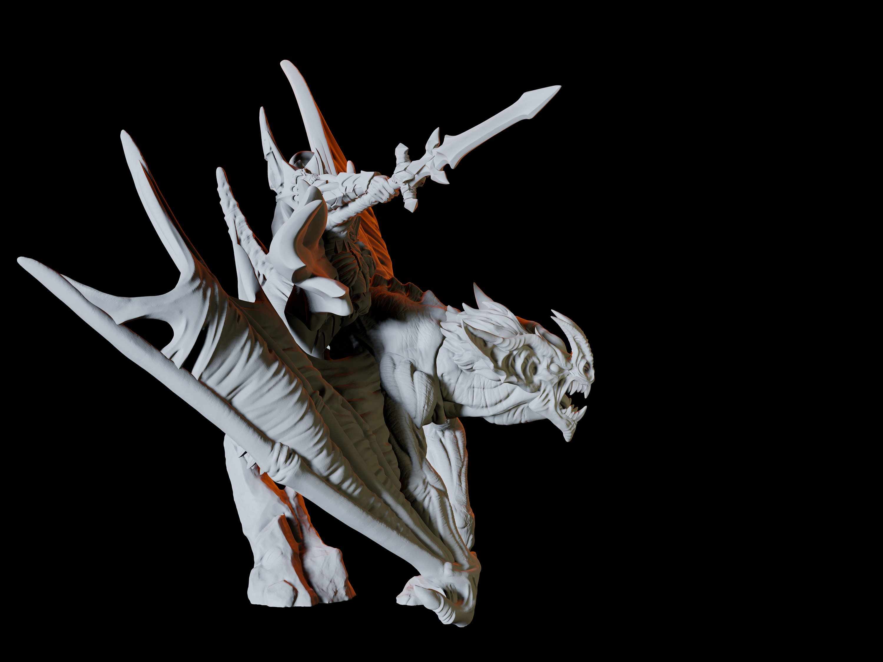 Vampire Mounted on a Giant Bat for D&D Dungeons and Dragons - Etsy UK