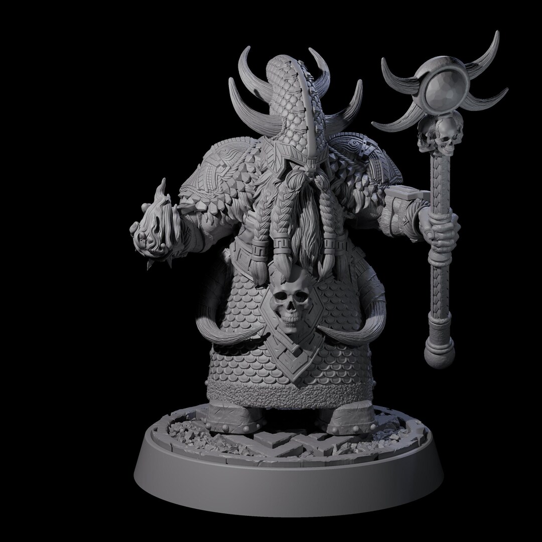 Dwarf Death Paladin G Miniature for D&D, Dungeons and Dragons ...