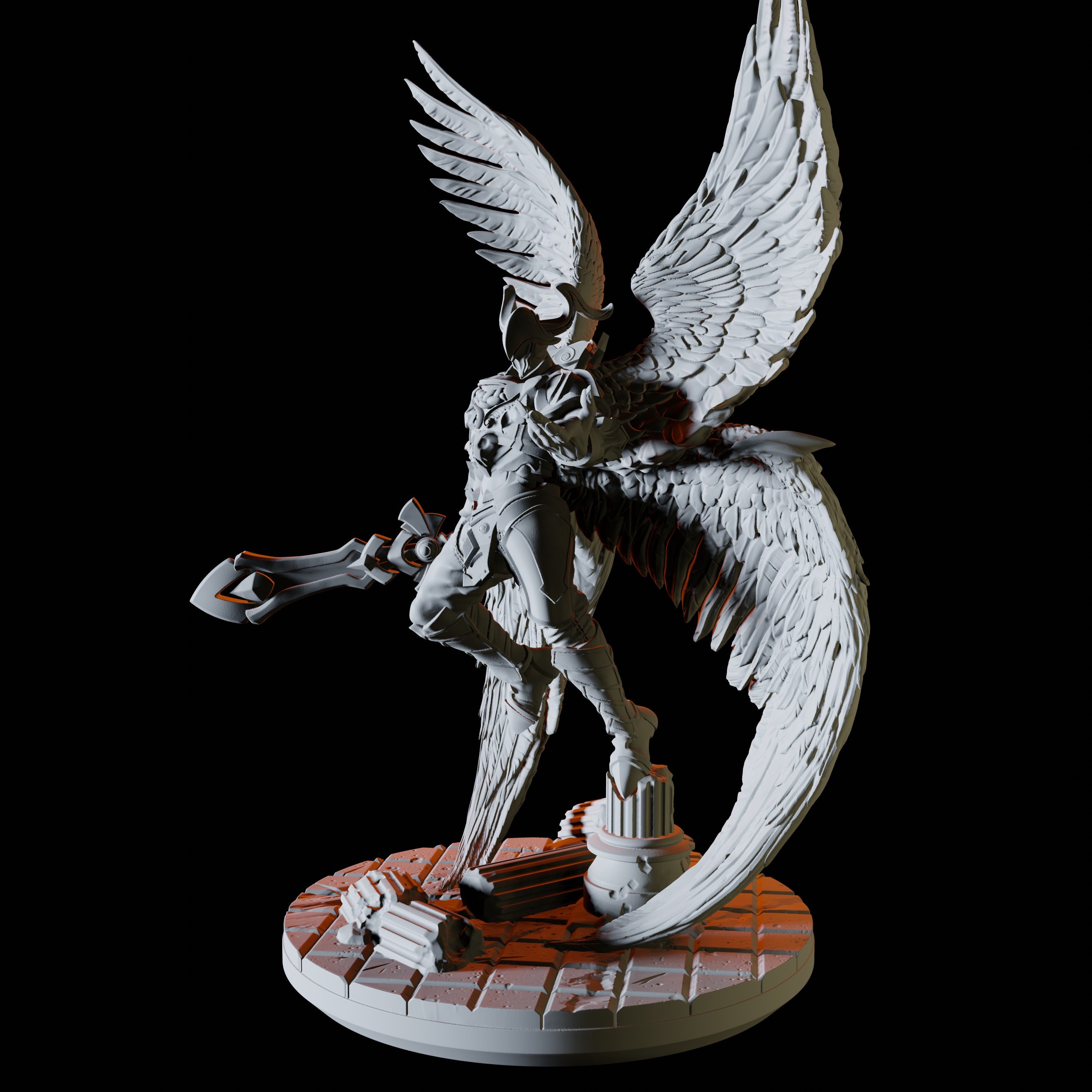 Armoured Angel Miniature for D&D Dungeons and Dragons - Etsy
