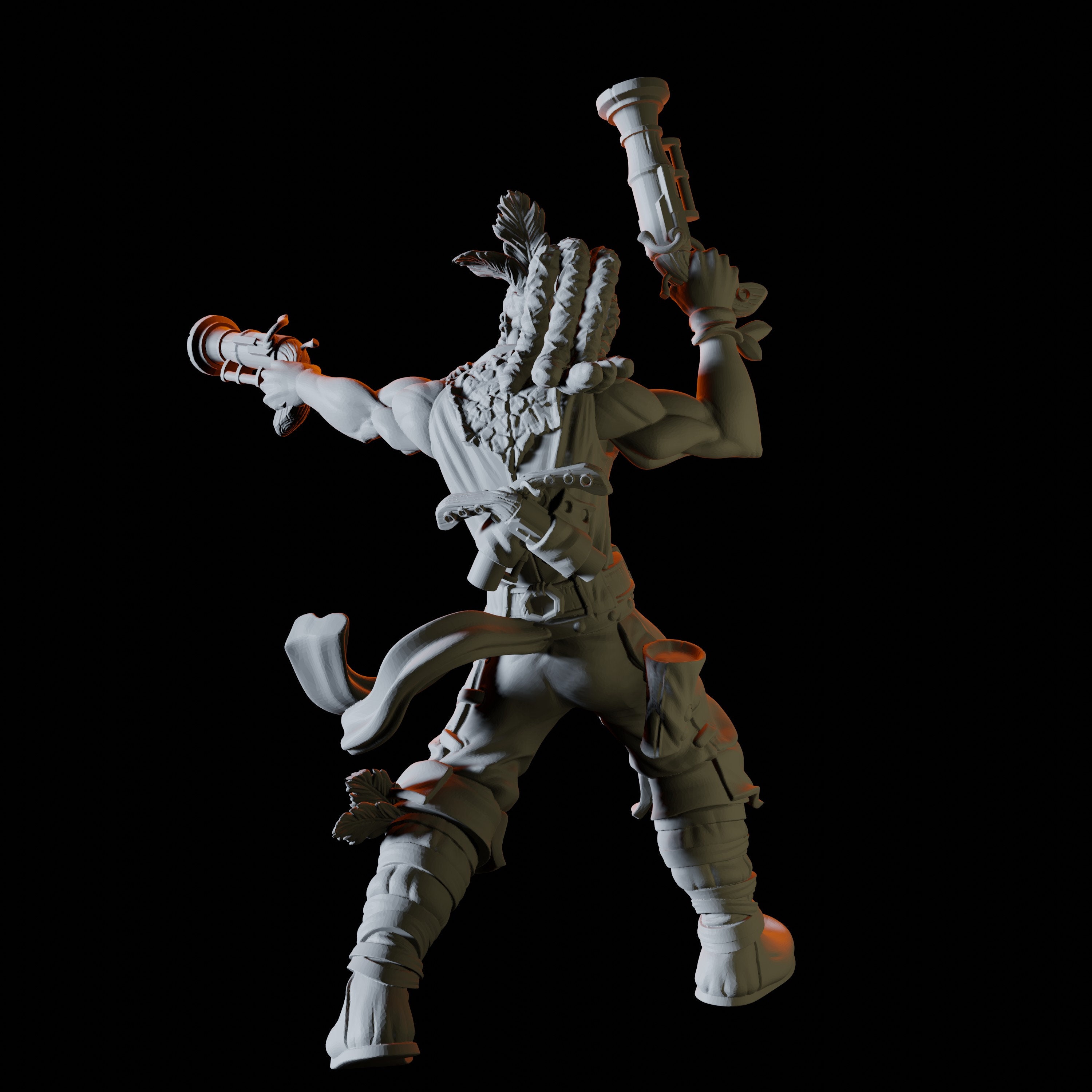 Human Pirate Gunslinger Miniature for D&D Dungeons and - Etsy