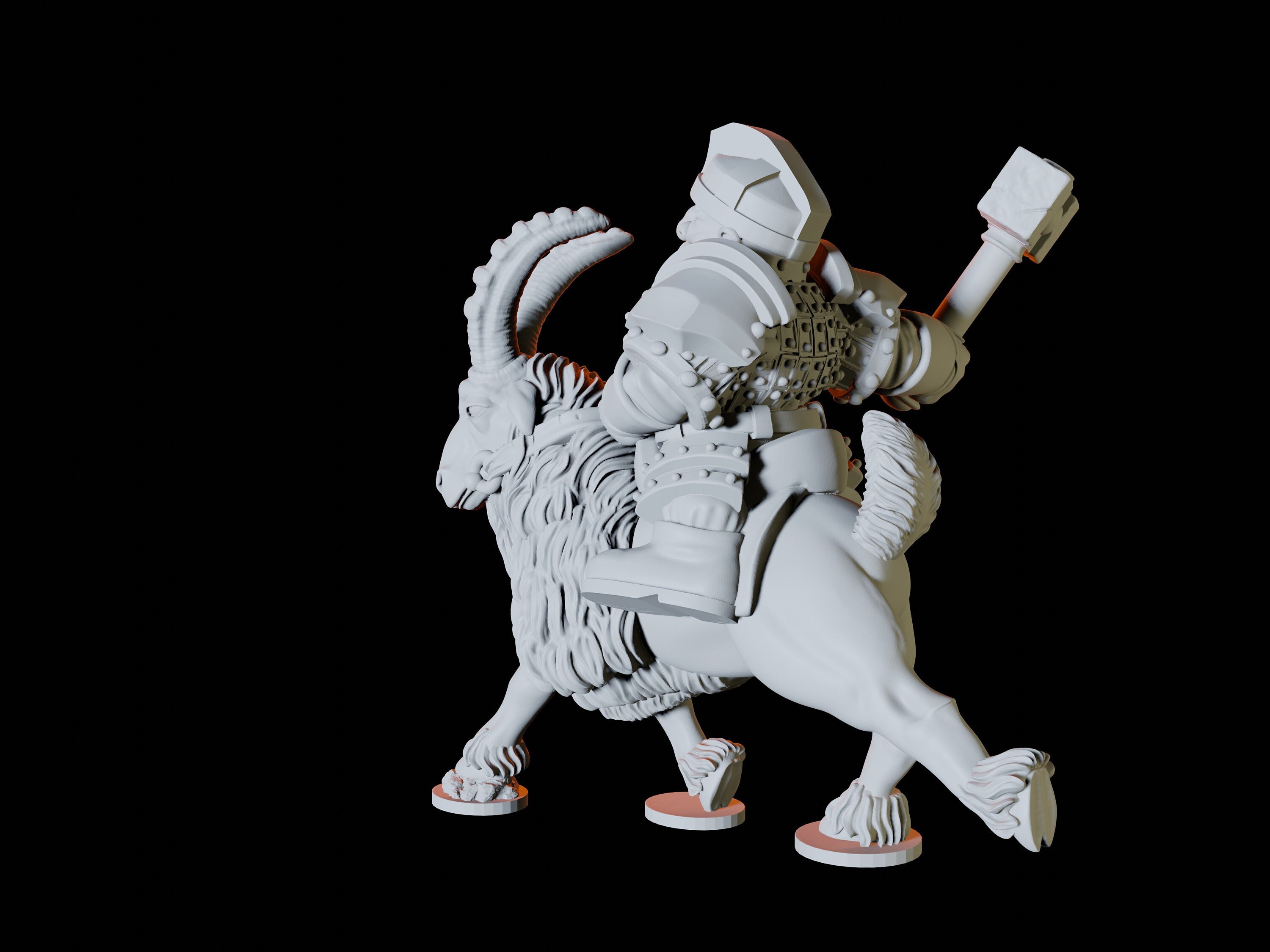 Three Dwarf Warriors Riding Goats for D&D Dungeons and - Etsy UK