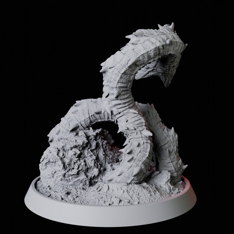Ancient Frost Worm Miniature for D&D Dungeons and Dragons - Etsy UK