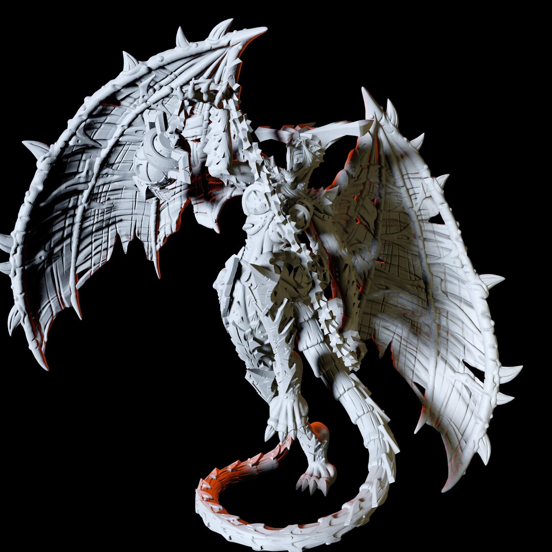 Winged Faceless Demon or Devil Miniature for D&D, Dungeons and Dragons ...