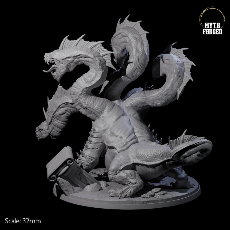 Sickly Hydra Miniature for D&D, Dungeons and Dragons, Pathfinder and ...