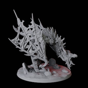 Undead Bone Dragon Dracolich Miniature: D&D, Pathfinder, Tabletop Games ...