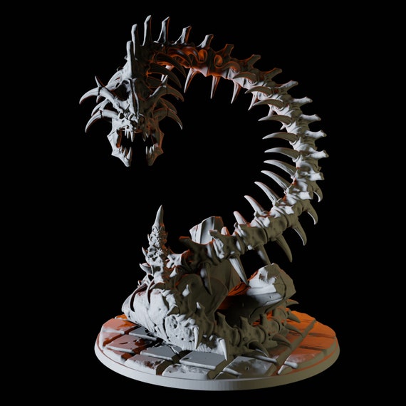 Bone Naga Miniature for D&D Dungeons and Dragons Pathfinder | Etsy