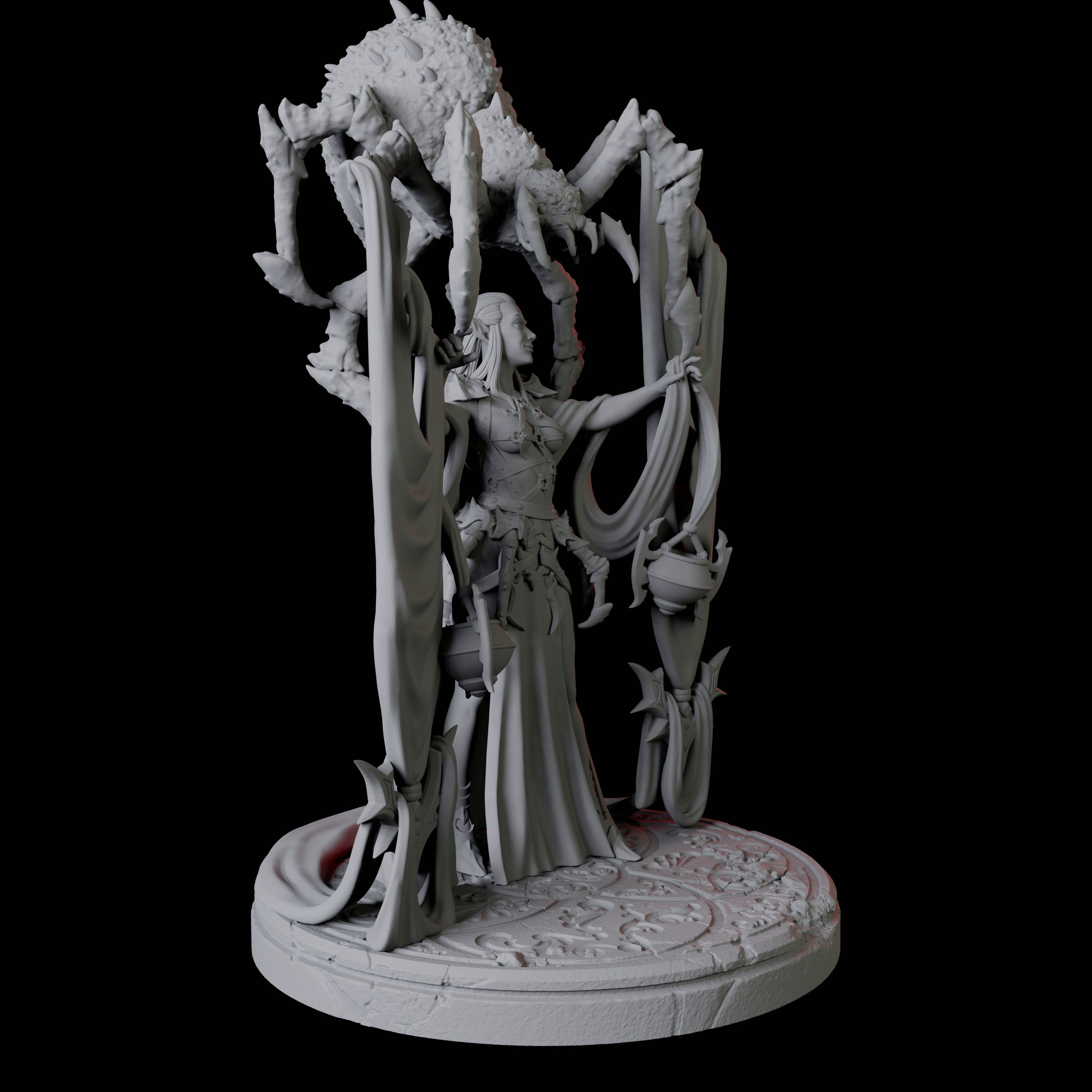 Female Drow Spider Priestess Miniature A for D&D, Dungeons and Dragons ...