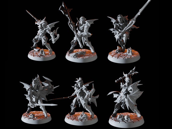 Six Armoured Vampire Spawn Miniatures for D&D Dungeons and - Etsy