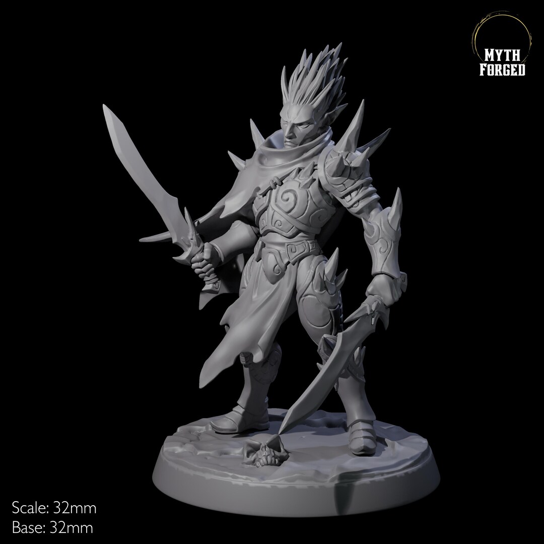 Nefarious Drow Assassin Miniature B for D&D, Dungeons and Dragons ...
