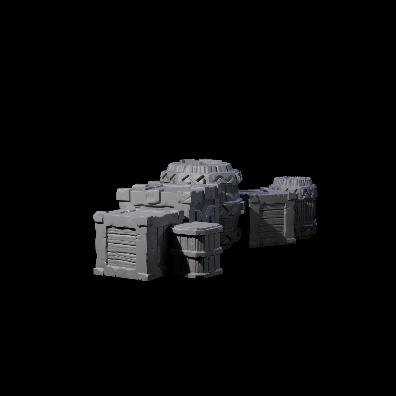 Dwarf Boxes, Crates and Barrels Scatter Terrain for D&D, Dungeons and ...