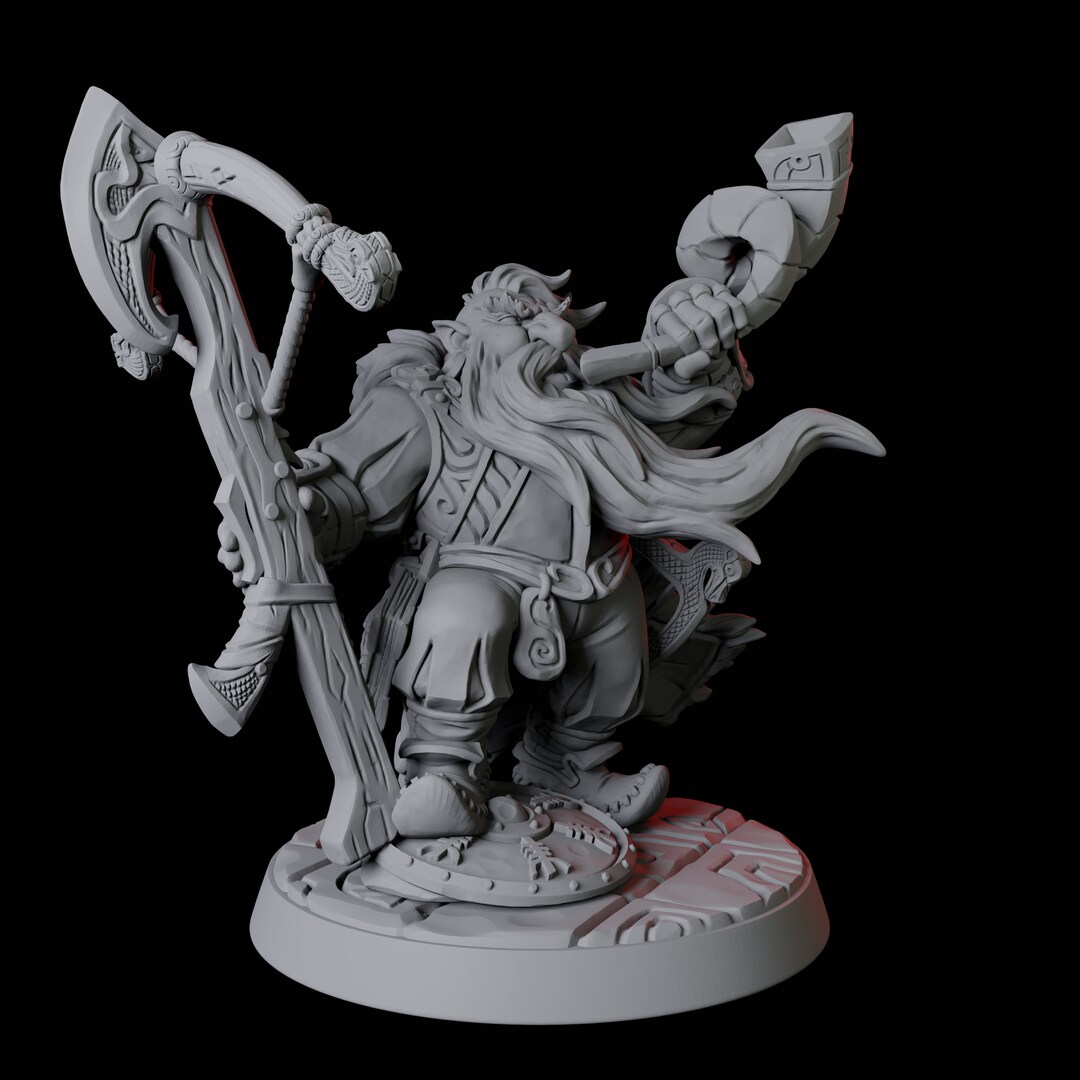 Dwarf Ranger or Scout Miniature for D&D, Dungeons and Dragons ...