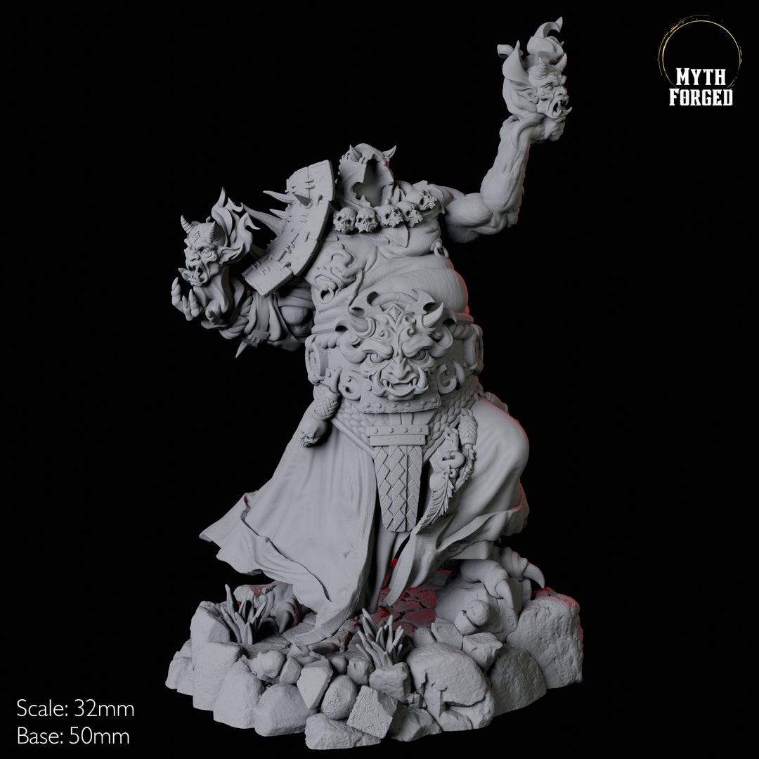 Japanese Oni Demon Miniature C for D&D, Dungeons and Dragons ...
