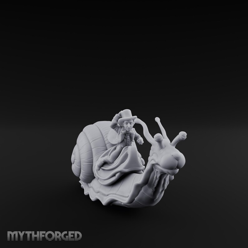 Dapper Snail Rider Halfling Messenger Miniature for D&D, Dungeons and ...