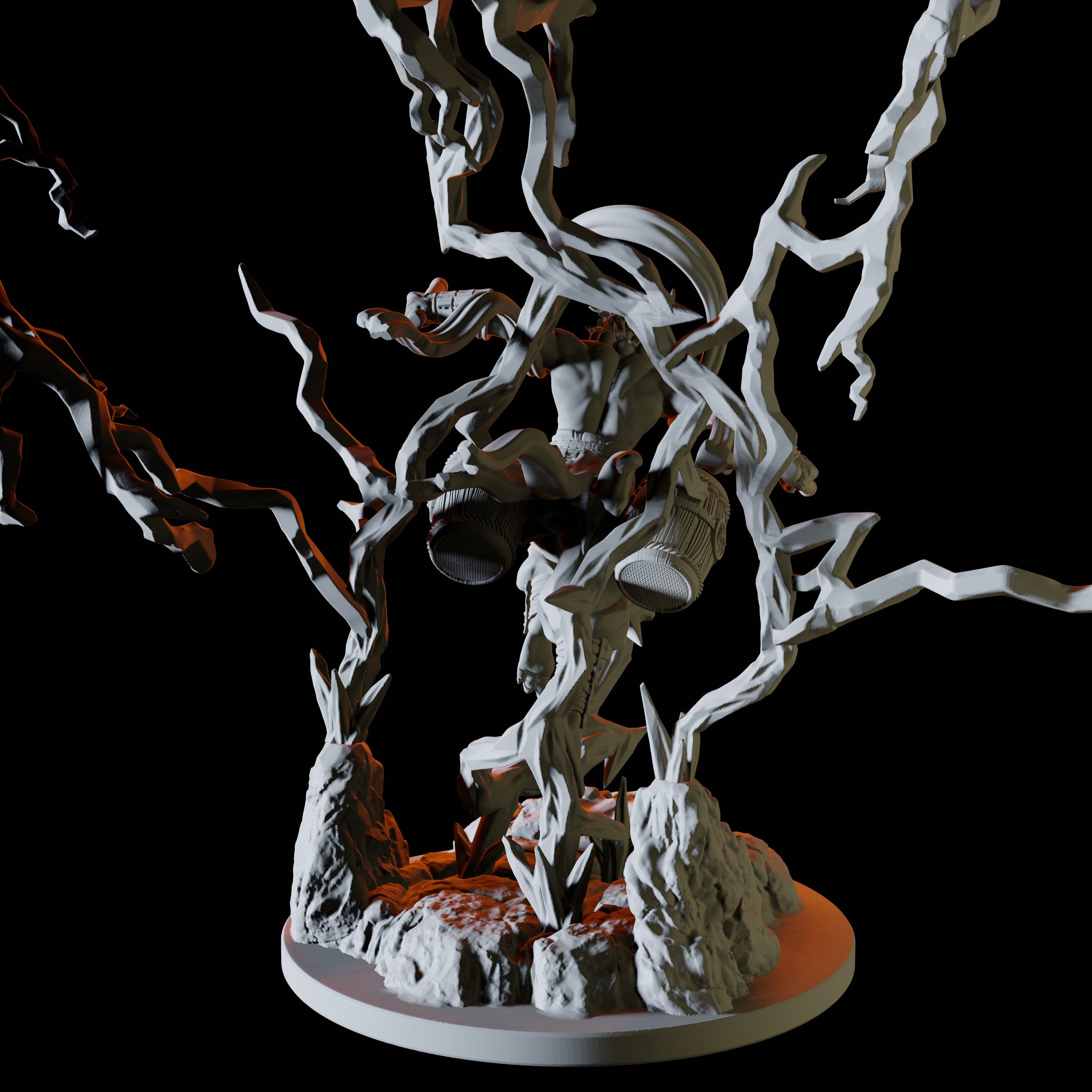 Tiefling Lightning Monk Miniature for D&D Dungeons and - Etsy