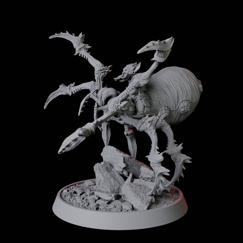 Rearing Giant Spider With Goblin Riding Miniature for D&D, Dungeons and ...