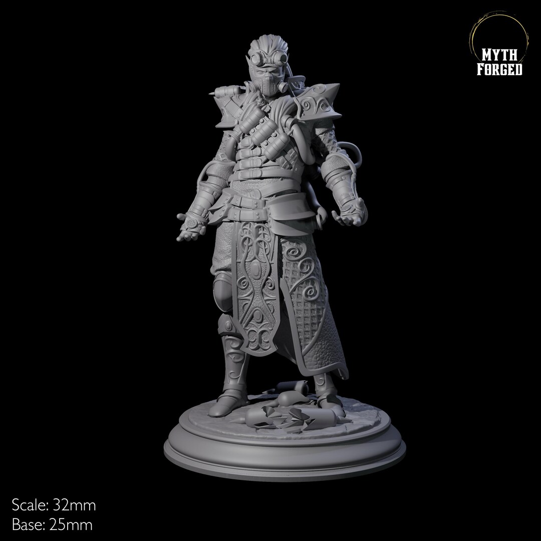 Masked Arcane Syphon Elf Mage Miniature for D&D, Dungeons and Dragons ...