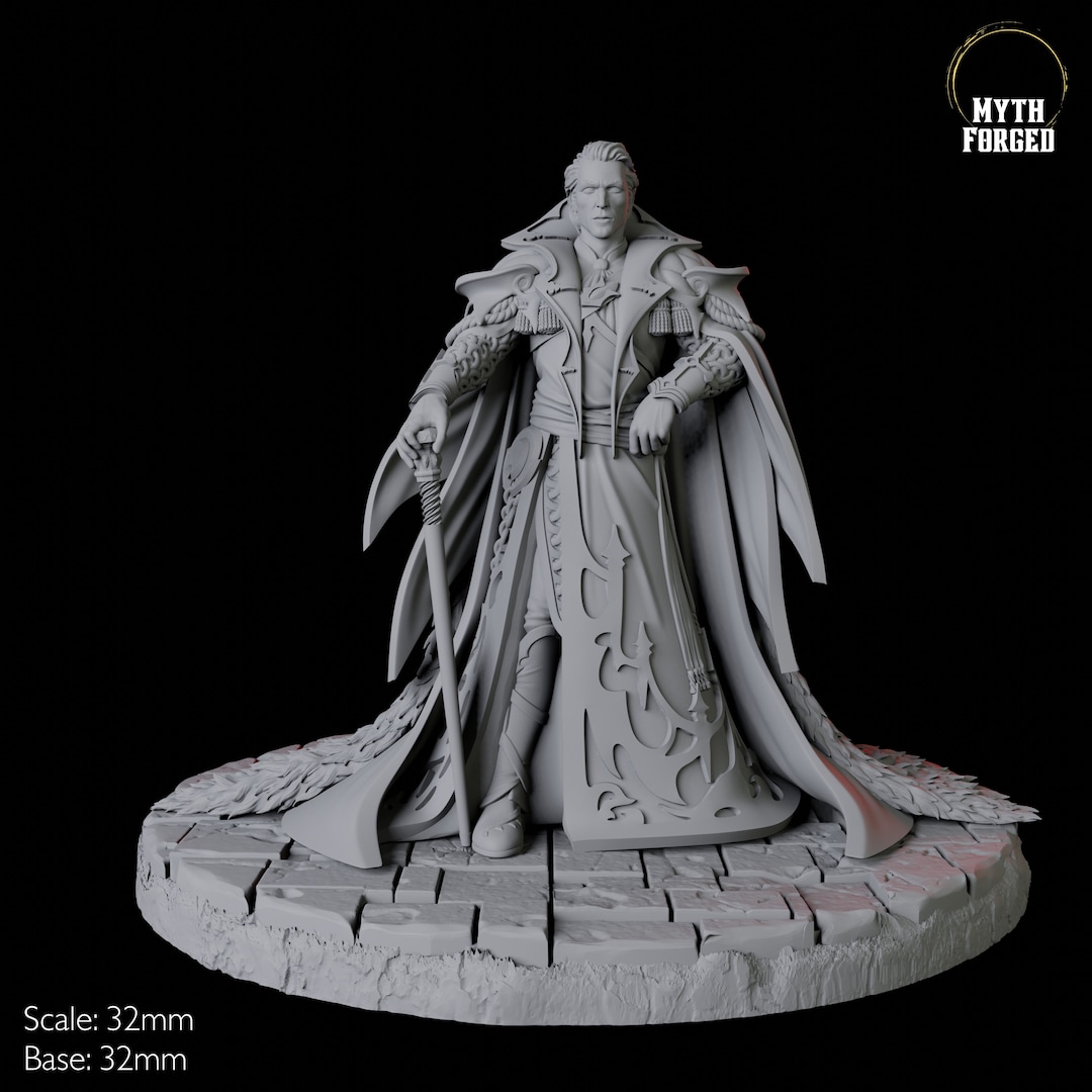 Count Dracula Miniature for D&D, Dungeons and Dragons, Pathfinder, Call ...