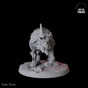 Smoking Hell Hound Warg Worg Miniature B for D&D, Dungeons and Dragons ...