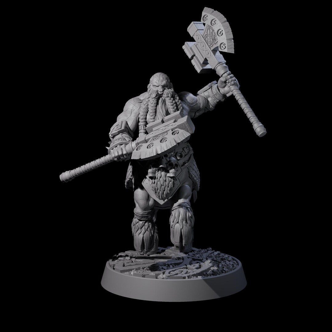 Dwarf Death Paladin F Miniature for D&D, Dungeons and Dragons ...