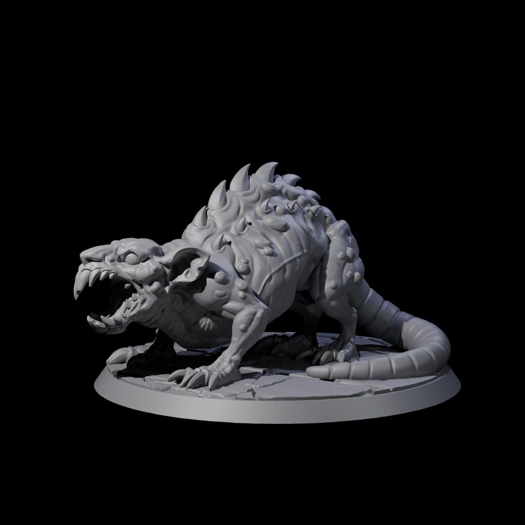 Mutated Dire Rat Miniature for D&D, Dungeons and Dragons, Pathfinder ...