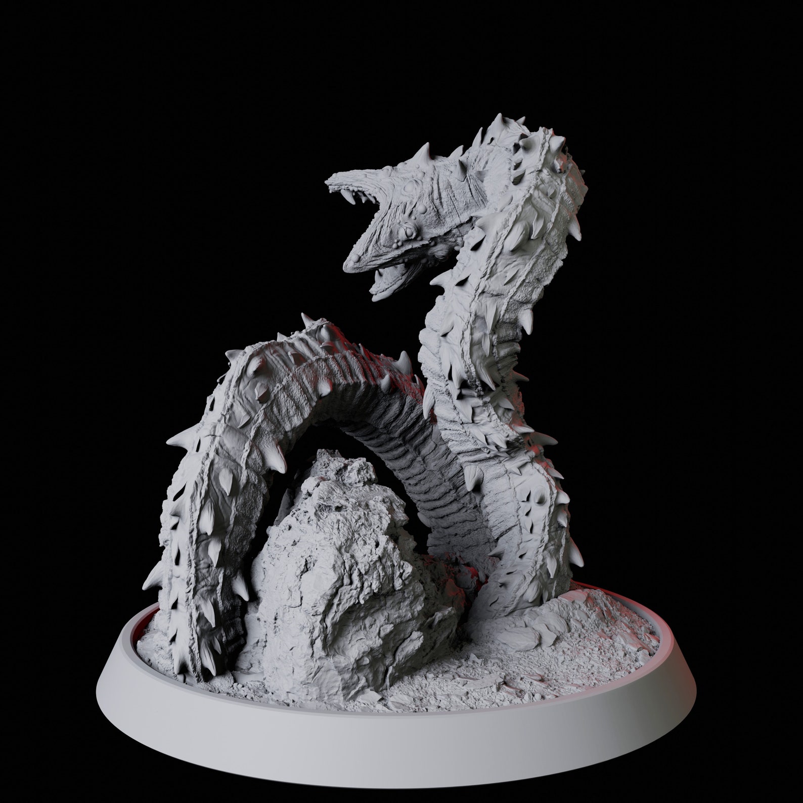 Ancient Frost Worm Miniature for D&D Dungeons and Dragons - Etsy