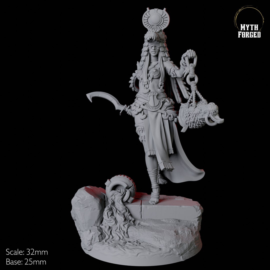Female Crocodile Worshipping Priestess Miniature C for D&D, Dungeons ...