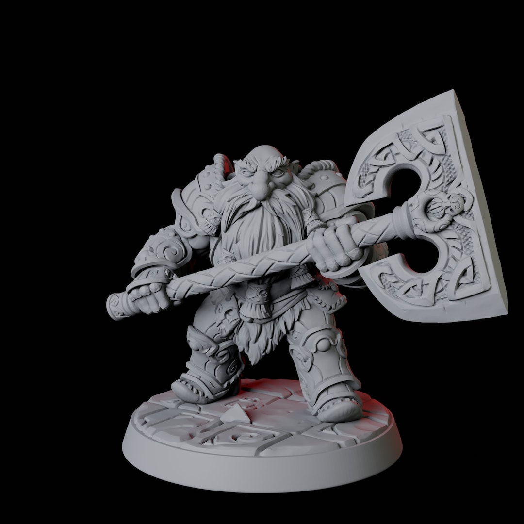 City Guard Dwarf Miniature B for D&D, Dungeons and Dragons, Pathfinder ...