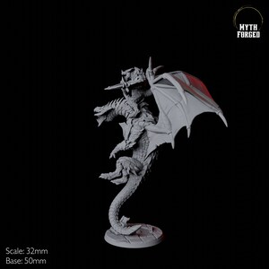 Valiant Dragonborn Warrior Riding Dragon Miniature C for D&D, Dungeons ...