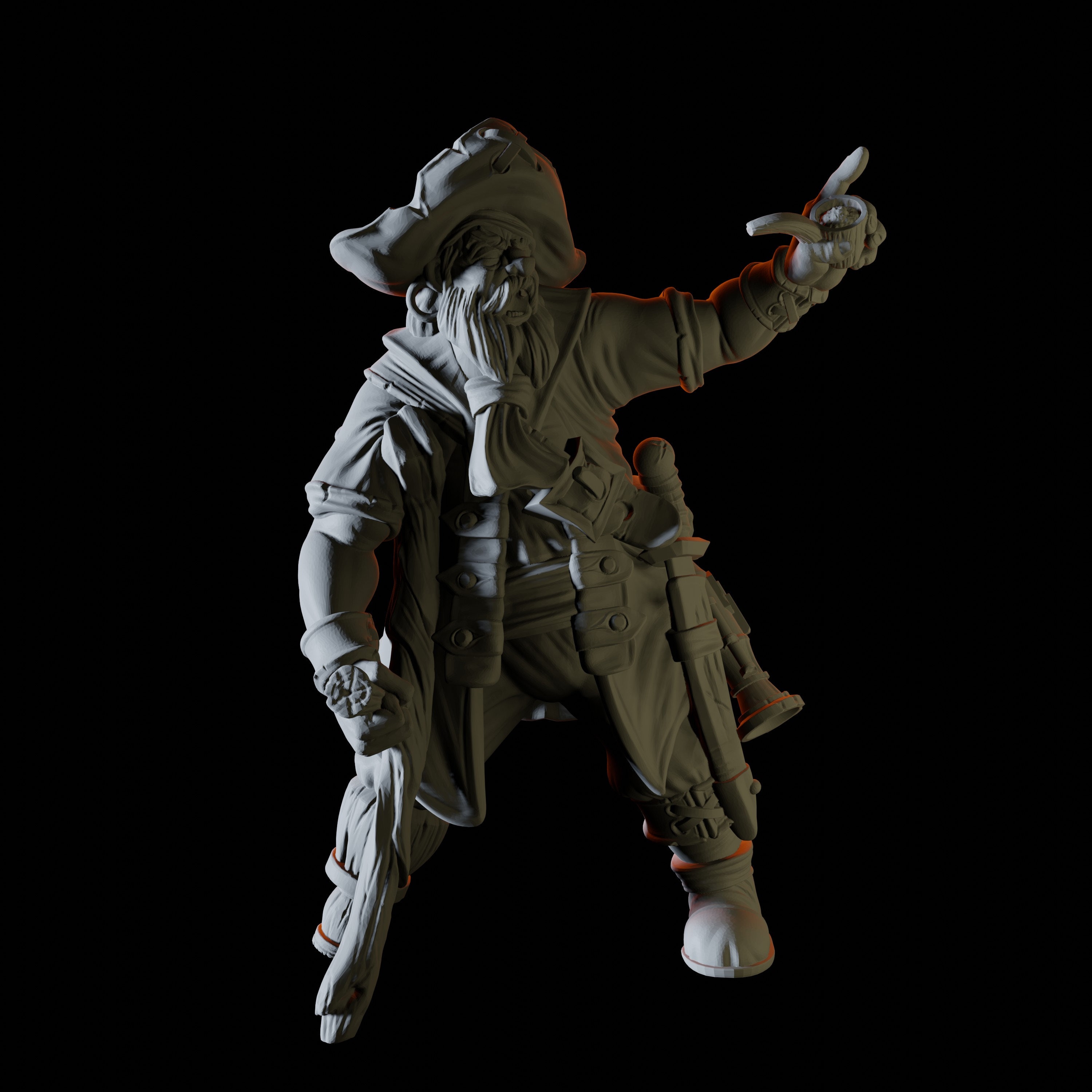 Old Pirate Miniature for D&D Dungeons and Dragons Pathfinder | Etsy